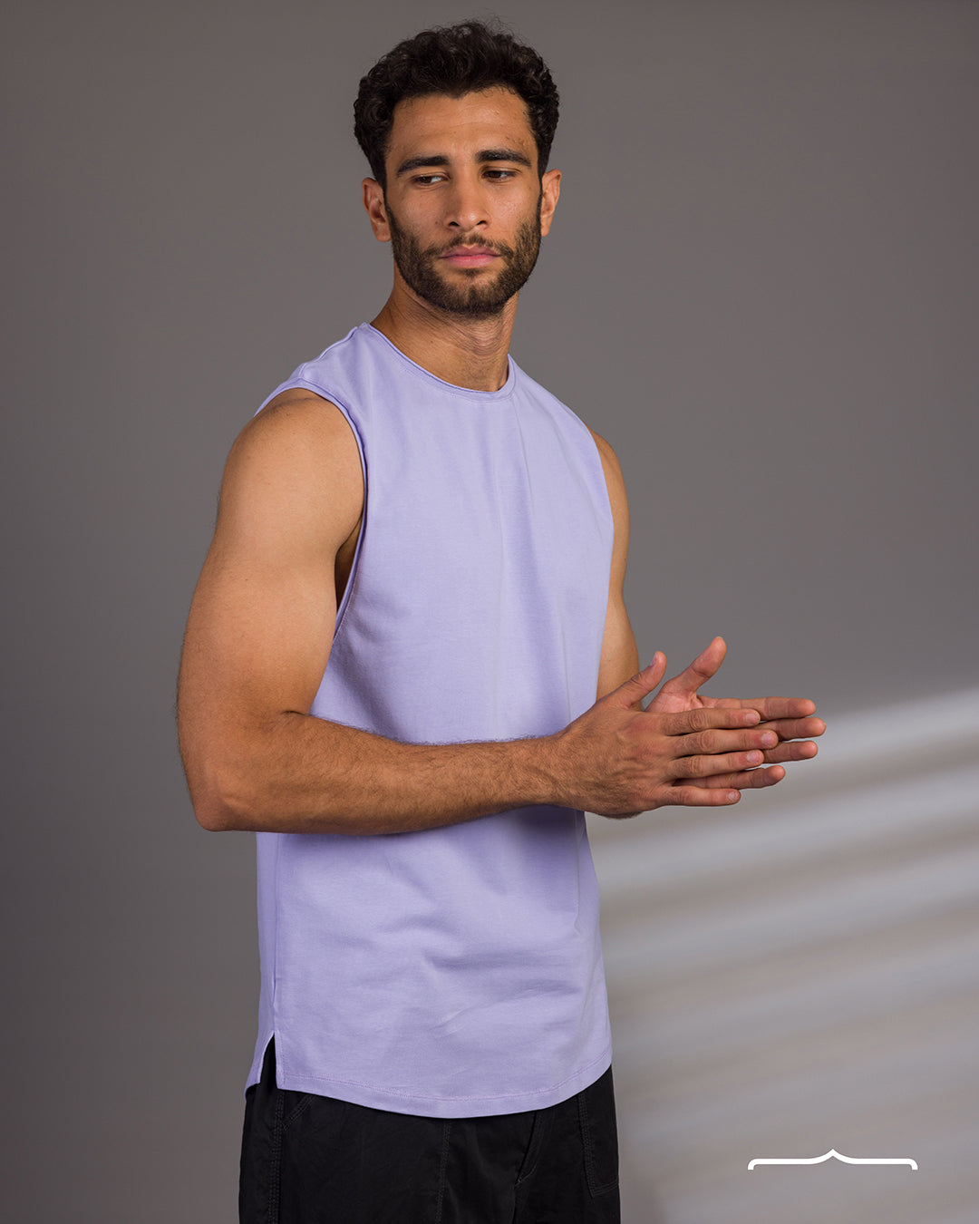 Men Sleeveless T-Shirt - Material: 95% cotton, 5% Lycra