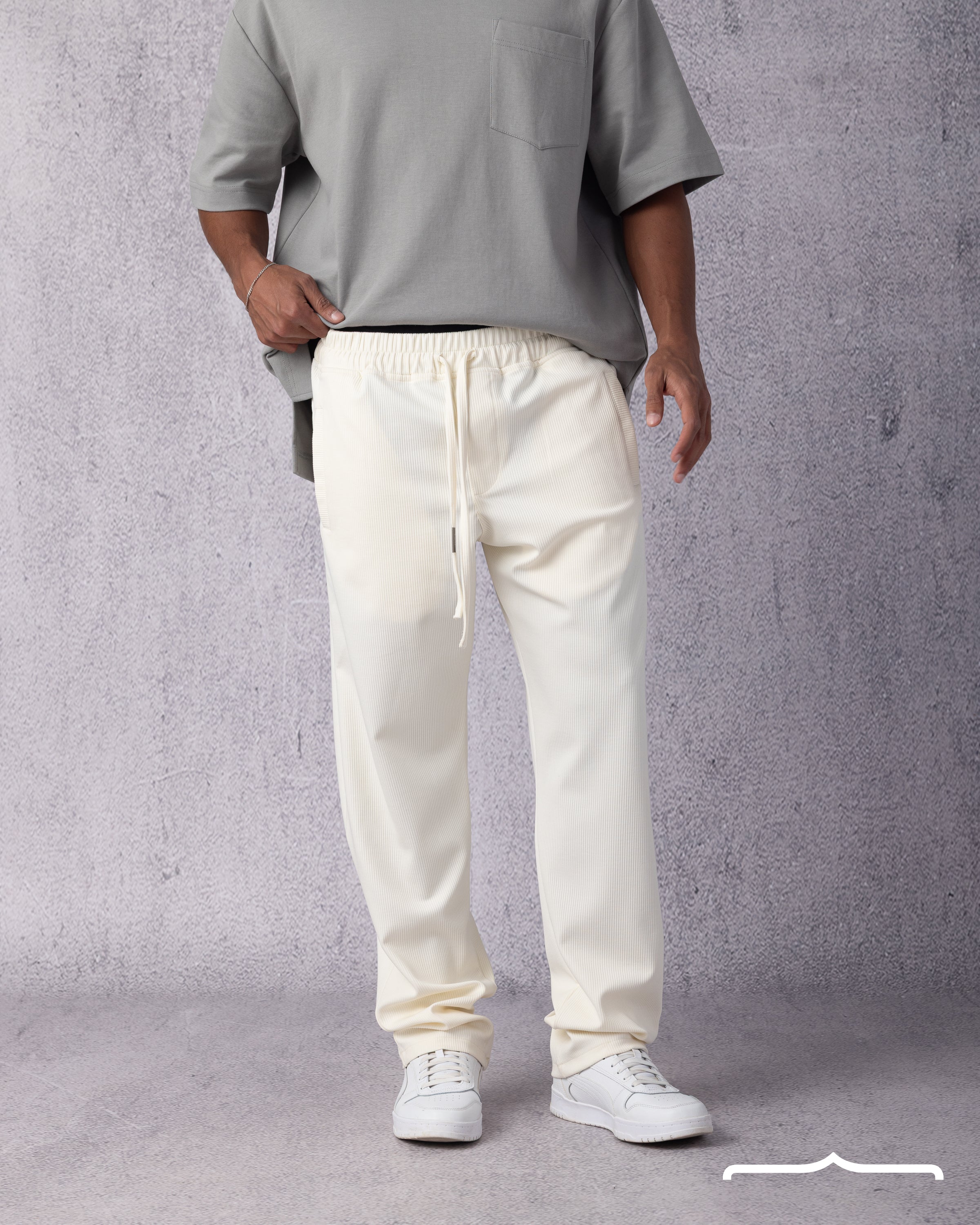 Textured Sweatpants Volume 2 in Cream