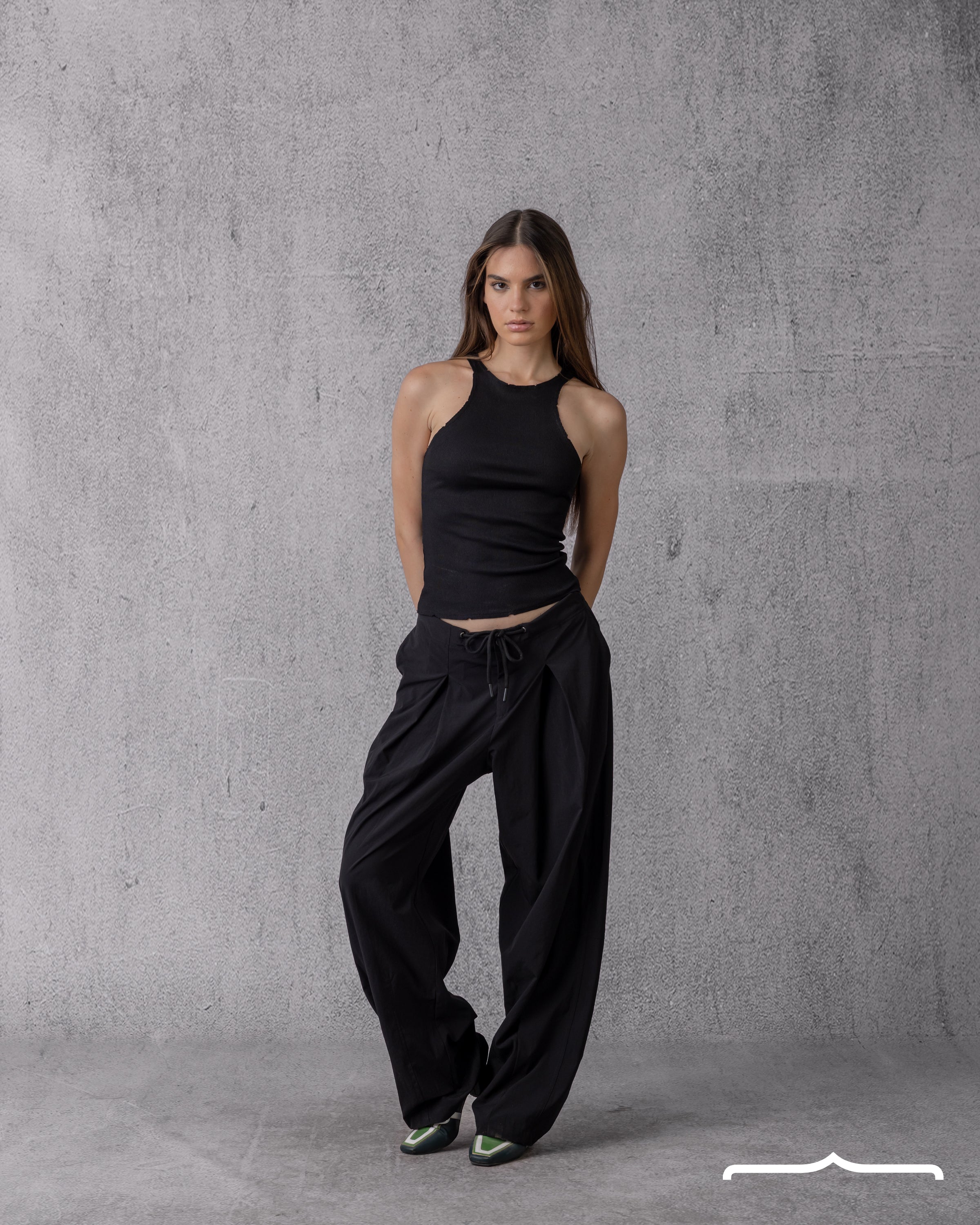 Ripped halter neck top in Black - Sizes From S to L